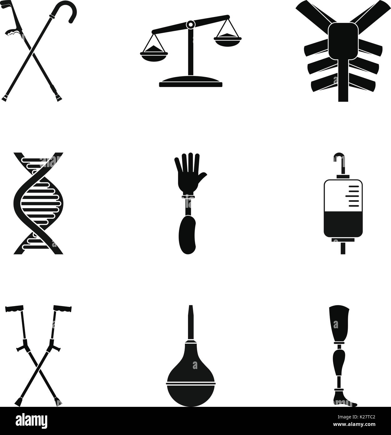 Damage icons set, simple style Stock Vector Image & Art - Alamy