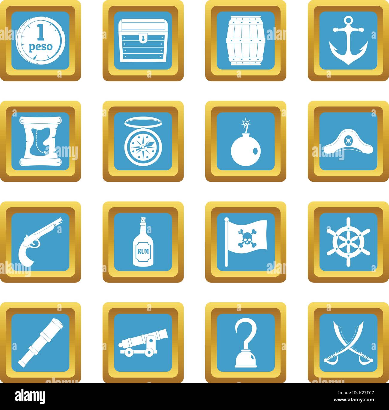 Pirate skull in cocked Stock Vector Images - Alamy