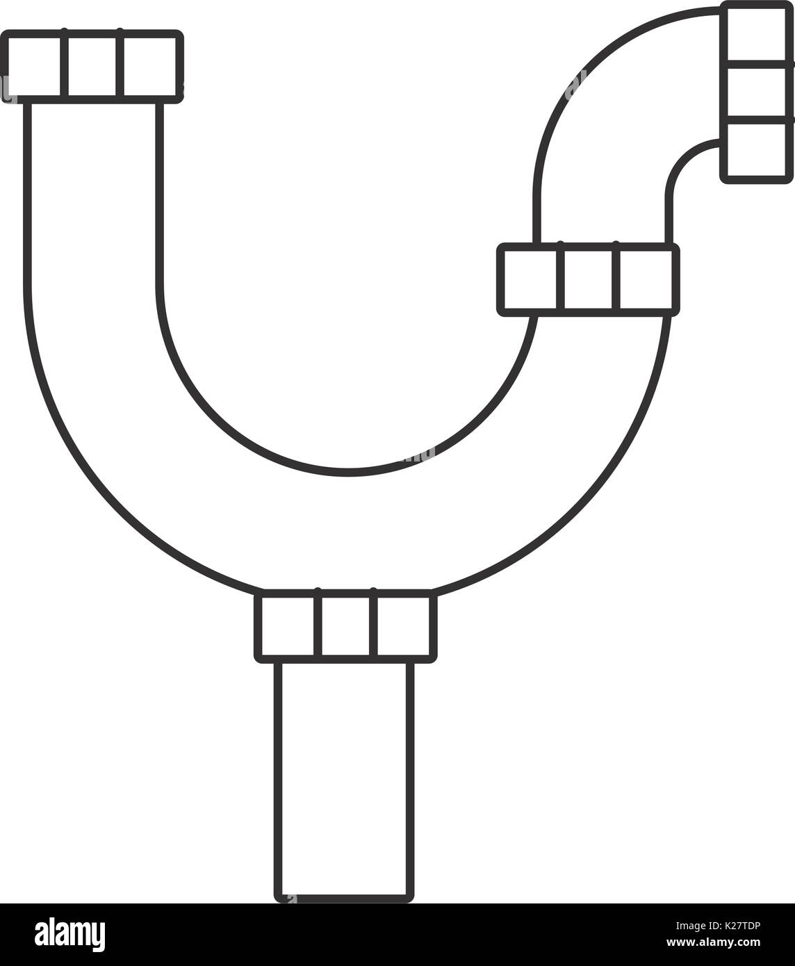 pipe connection icon over white background vector illustration Stock ...