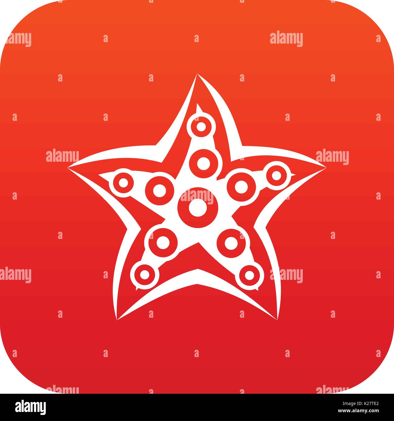 Starfish icon digital red Stock Vector Image & Art - Alamy