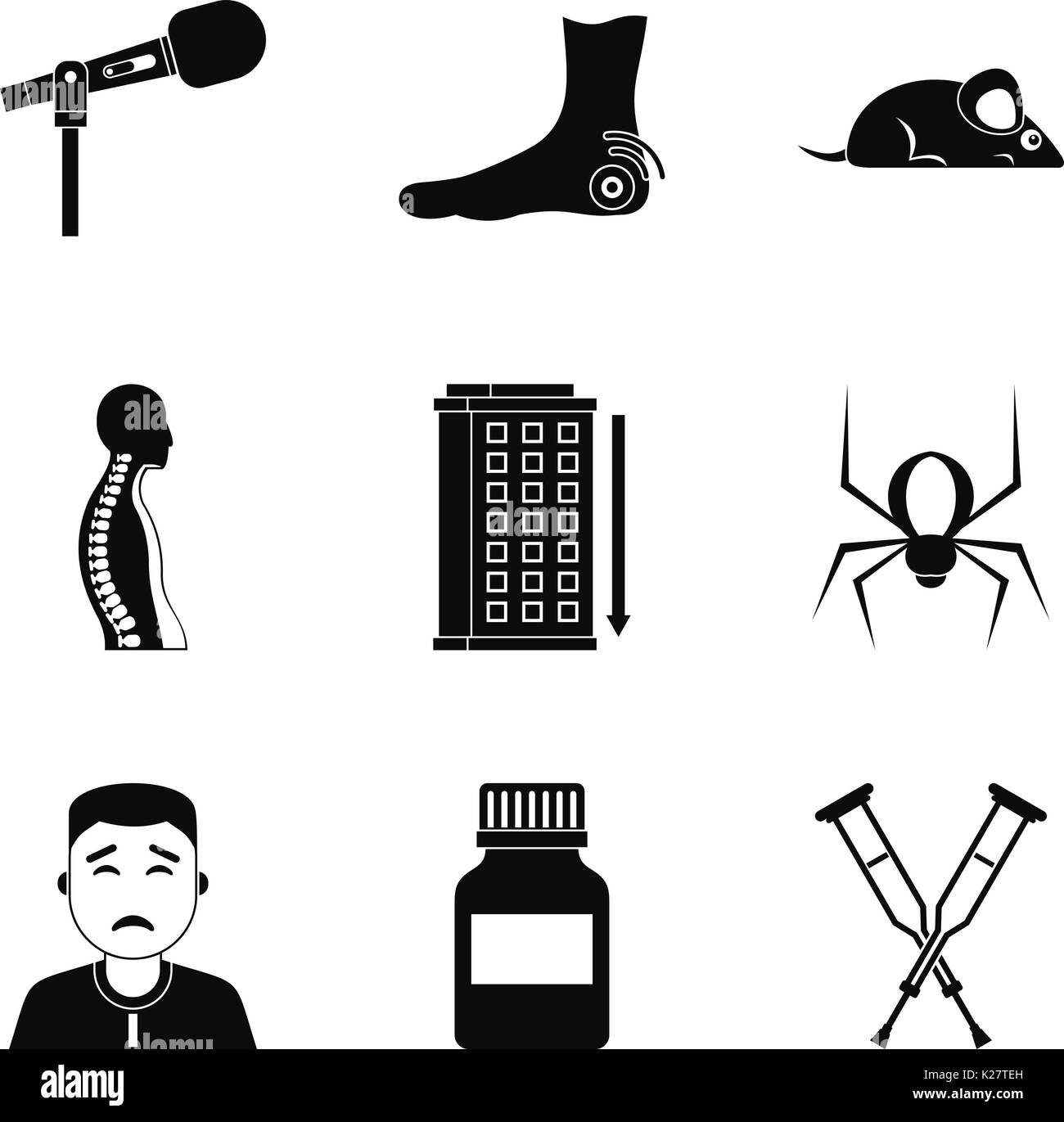 Injury icons set, simple style Stock Vector Image & Art - Alamy