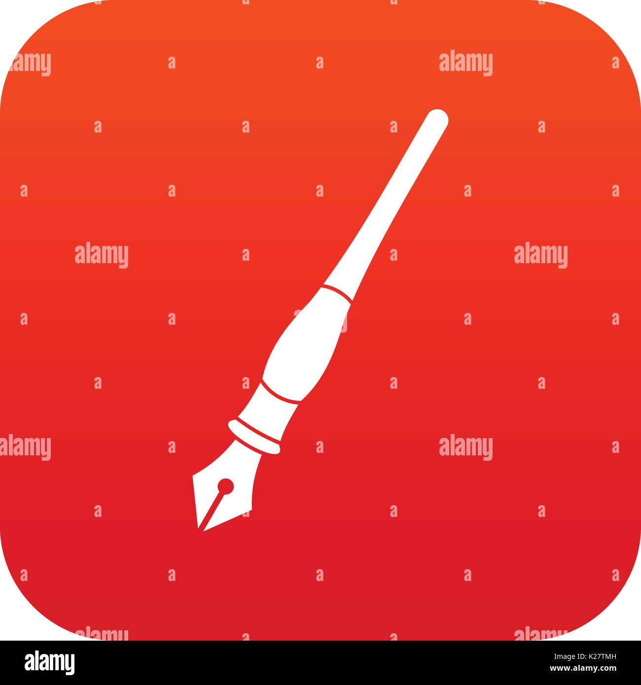 Ink pen icon digital red Stock Vector Image & Art - Alamy