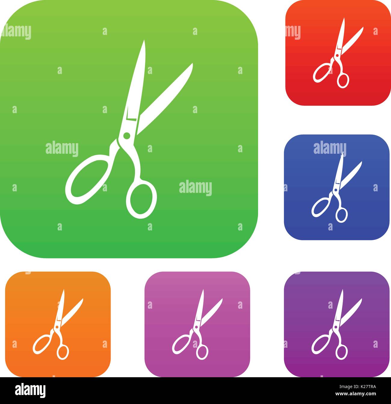 Sewing scissors set collection Stock Vector Image & Art - Alamy