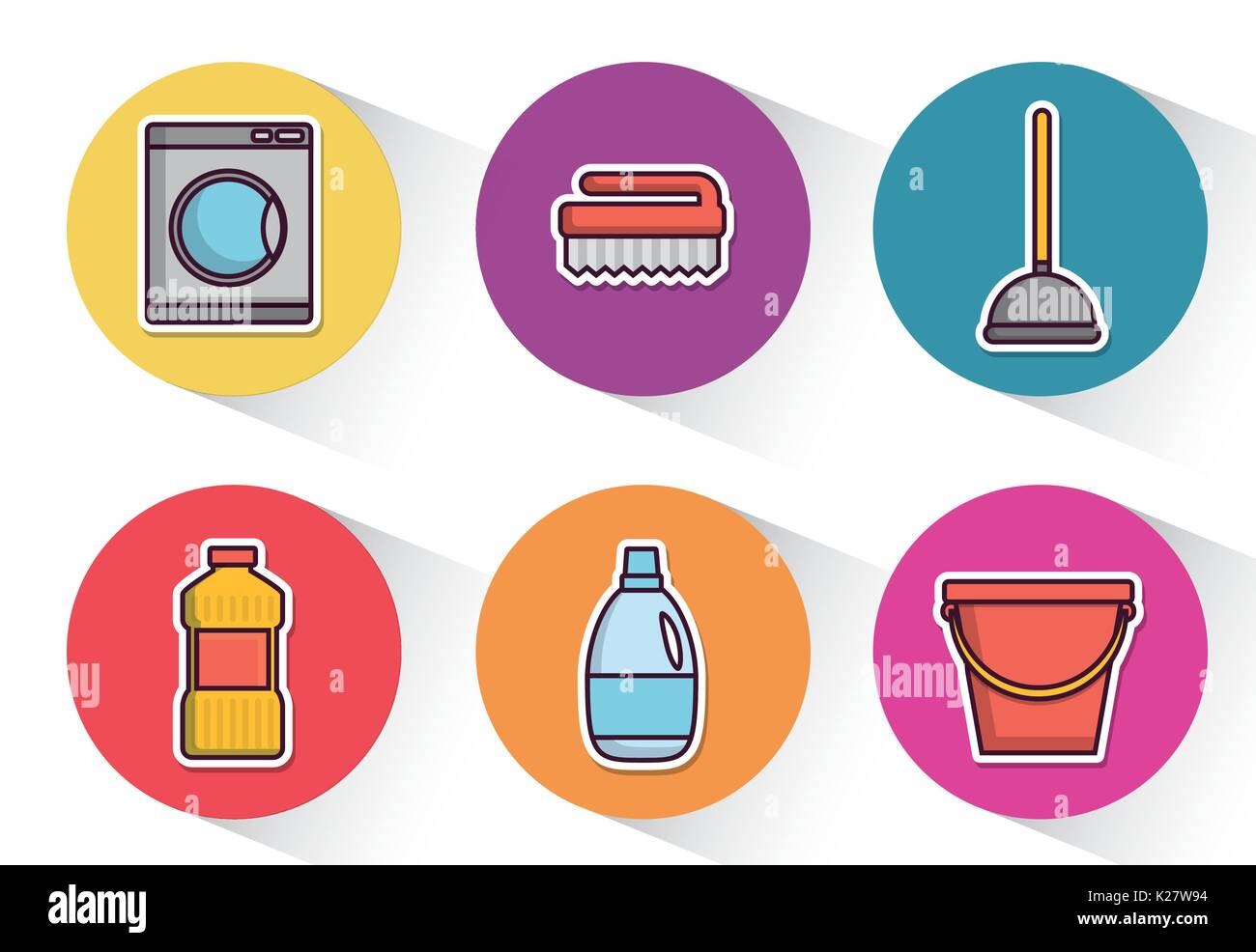 Cleaning bucket icon over Stock Vector Images - Alamy