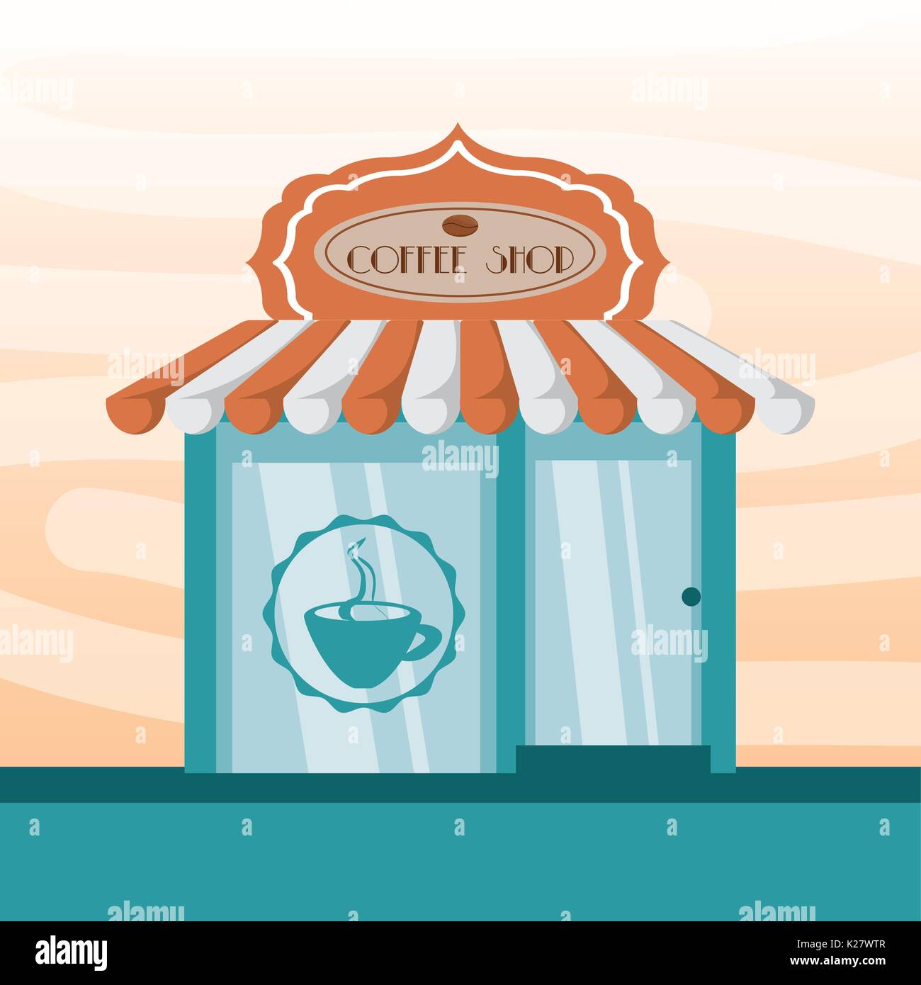 flat coffee shop fresh drinks vector illustration Stock Vector Image ...