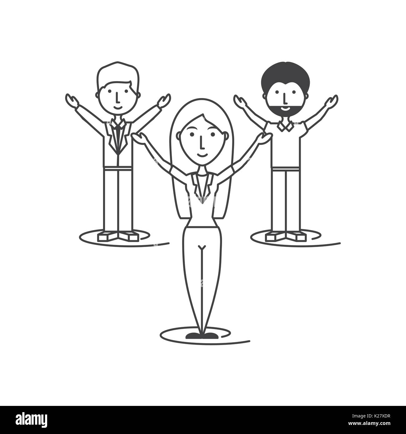 group business people working together vector illustration Stock Vector ...