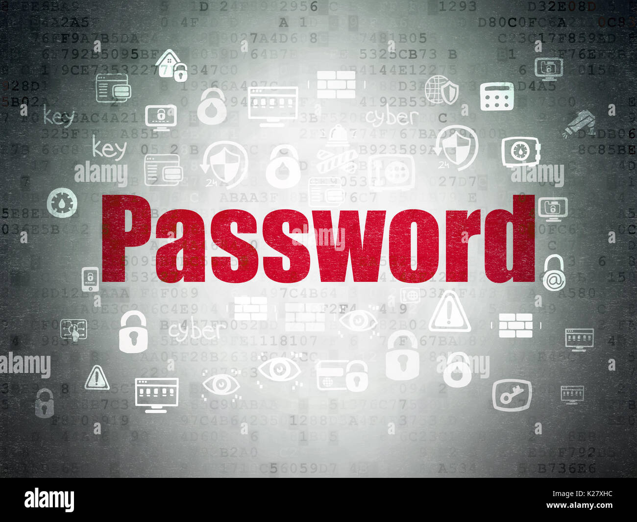 Protection concept: Password on Digital Data Paper background Stock ...