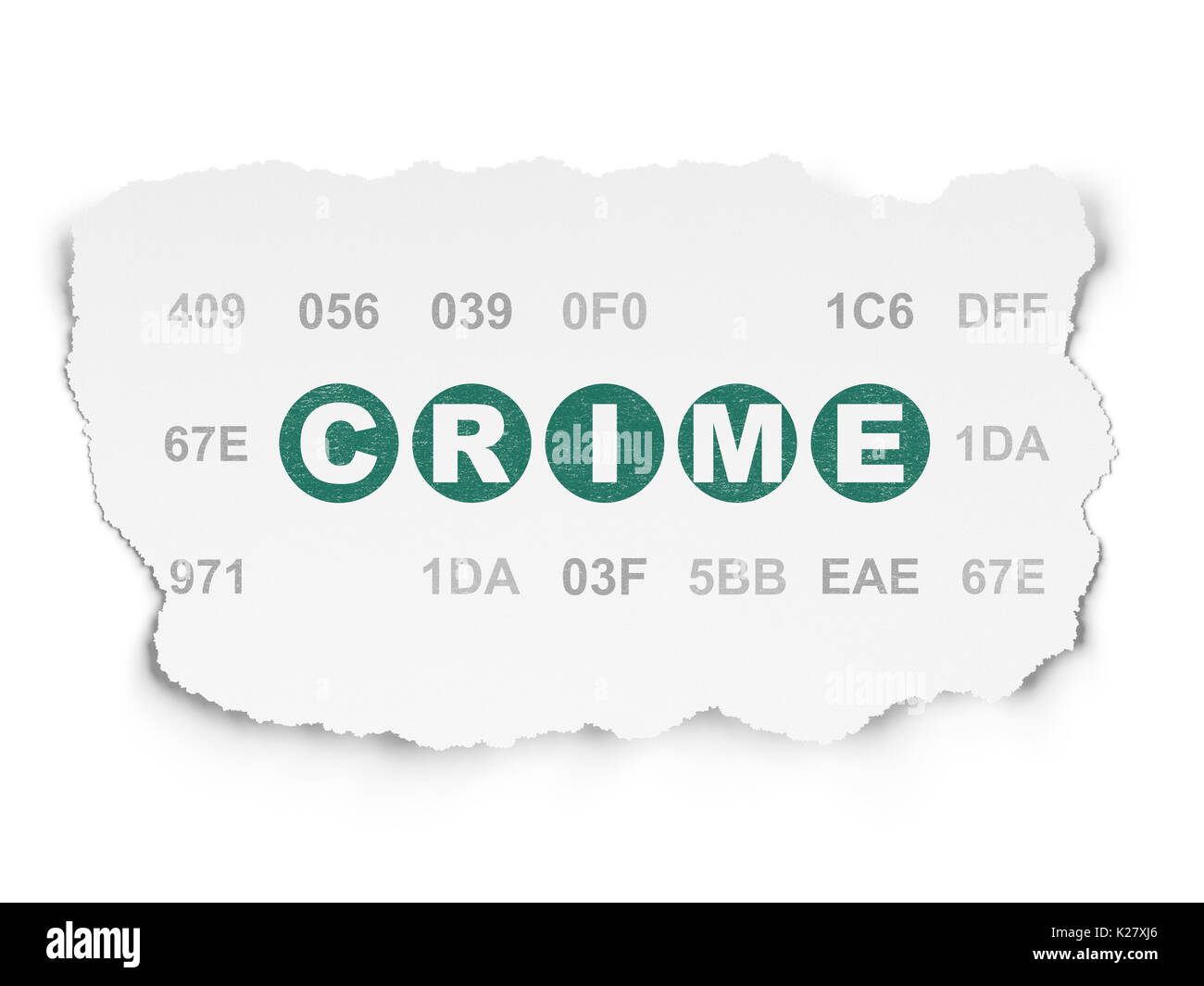 Protection concept: Crime on Torn Paper background Stock Photo - Alamy