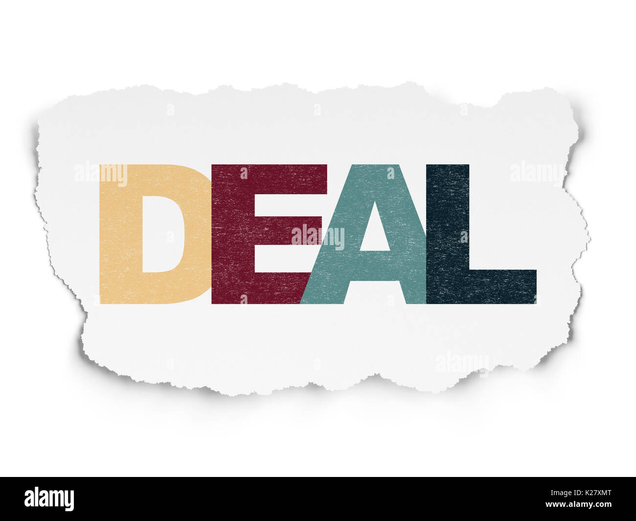 Finance concept: Deal on Torn Paper background Stock Photo - Alamy