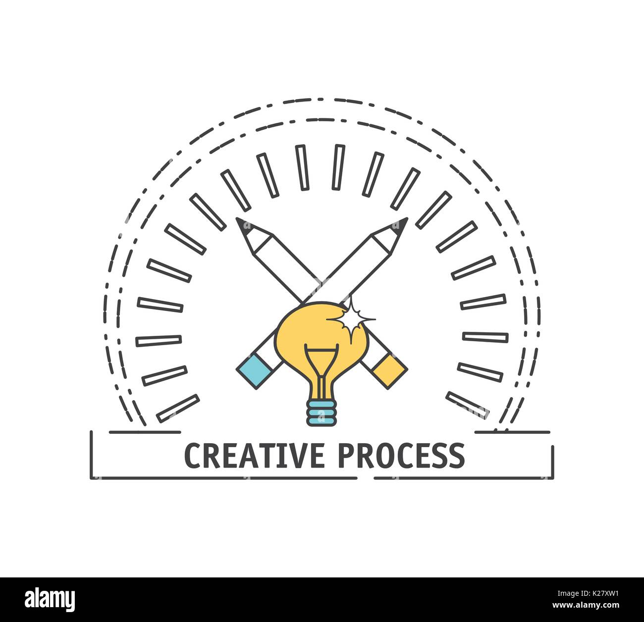 process ideas to creative imagination and innovation vector ...