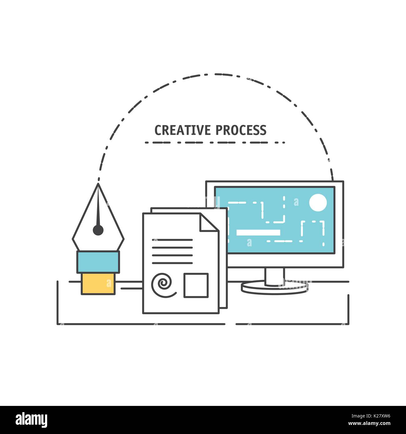 innovation ideas to creative process inspiration vector illustration ...