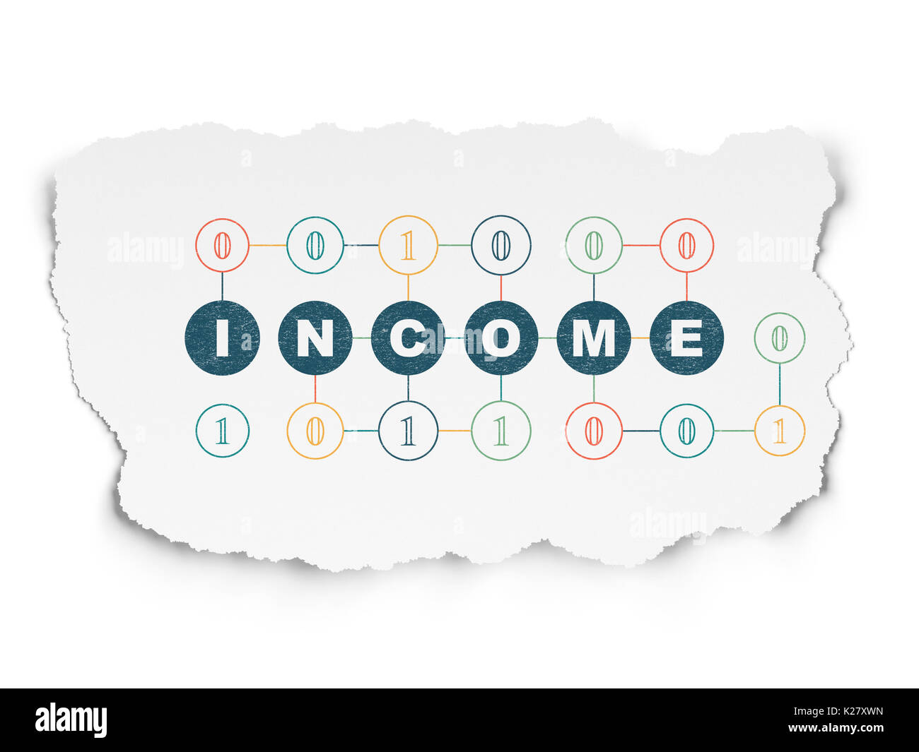 Business concept: Income on Torn Paper background Stock Photo - Alamy