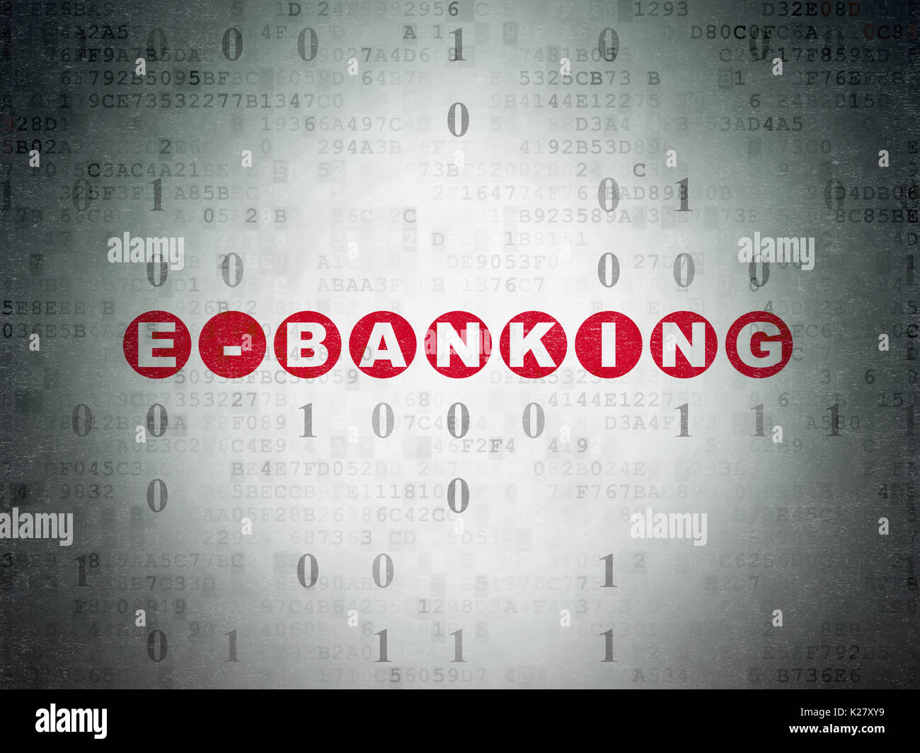 Finance concept: E-Banking on Digital Data Paper background Stock Photo ...