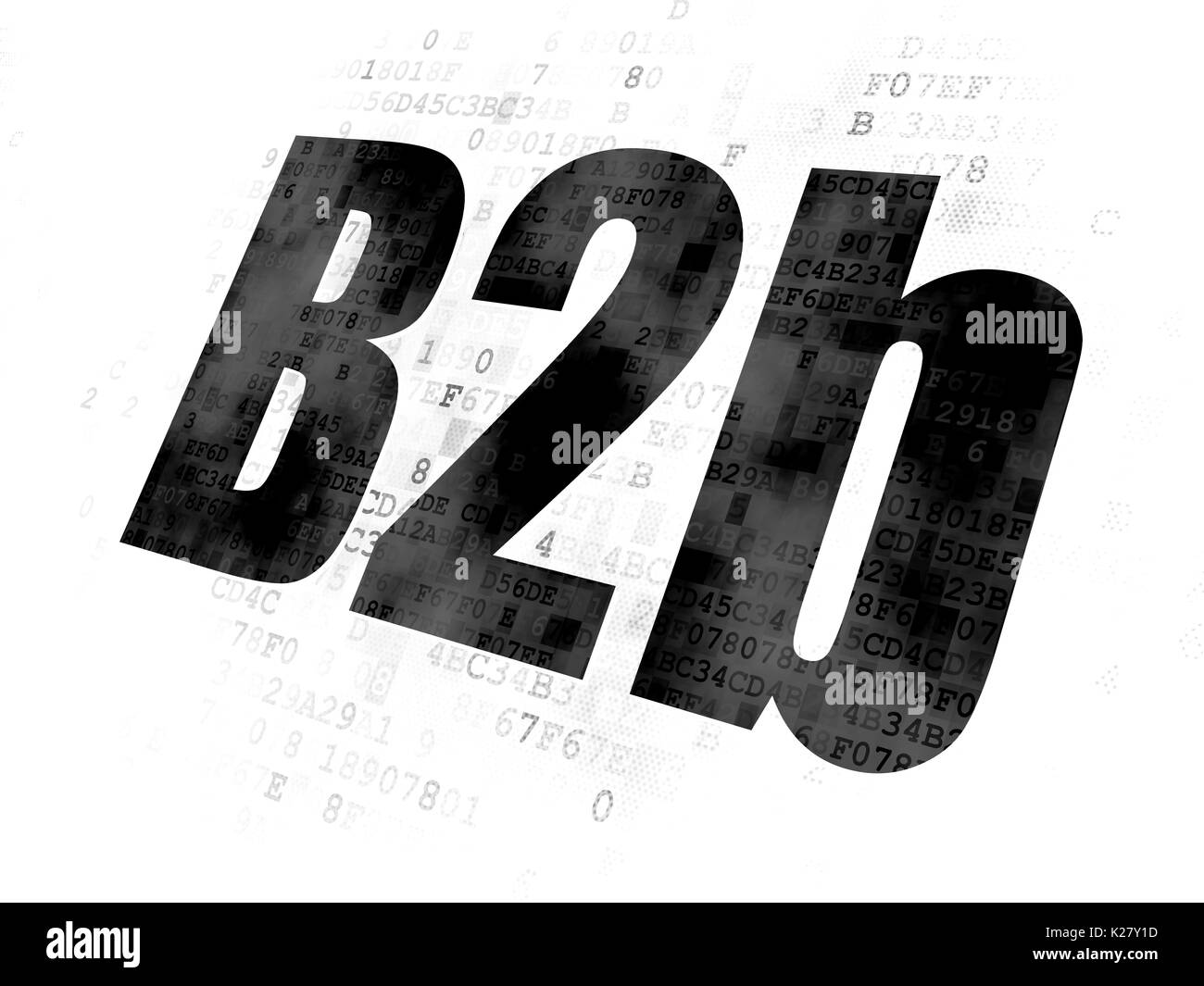 Finance concept: B2b on Digital background Stock Photo - Alamy