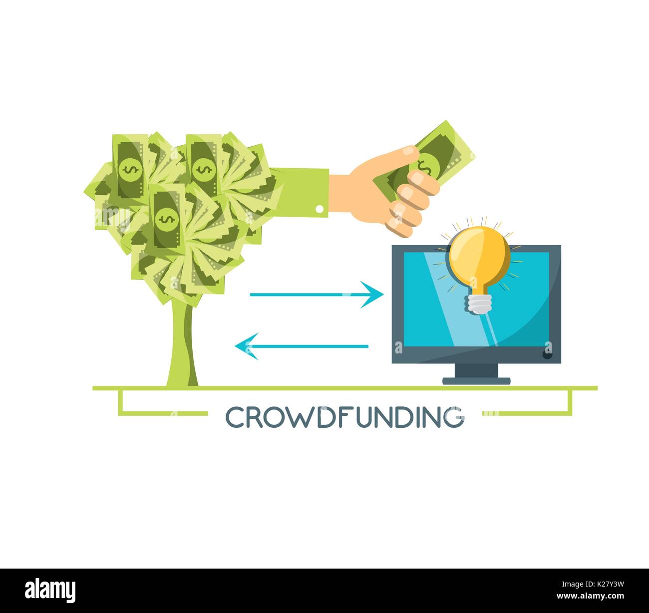 hands with business project to company finance vector illustration ...