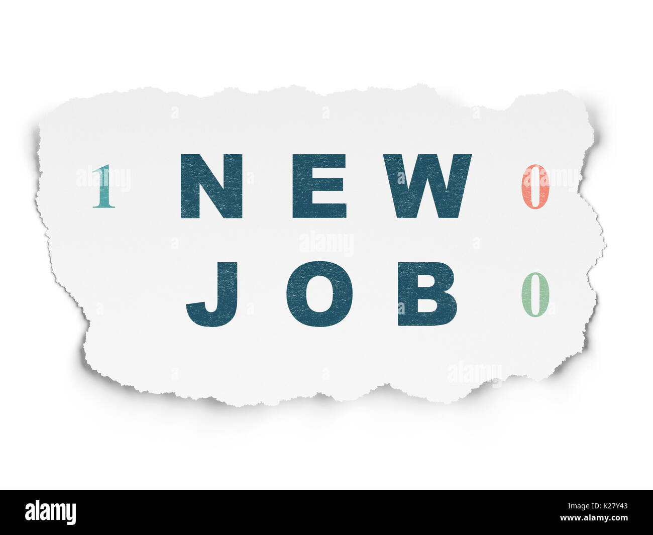 Finance concept: New Job on Torn Paper background Stock Photo - Alamy