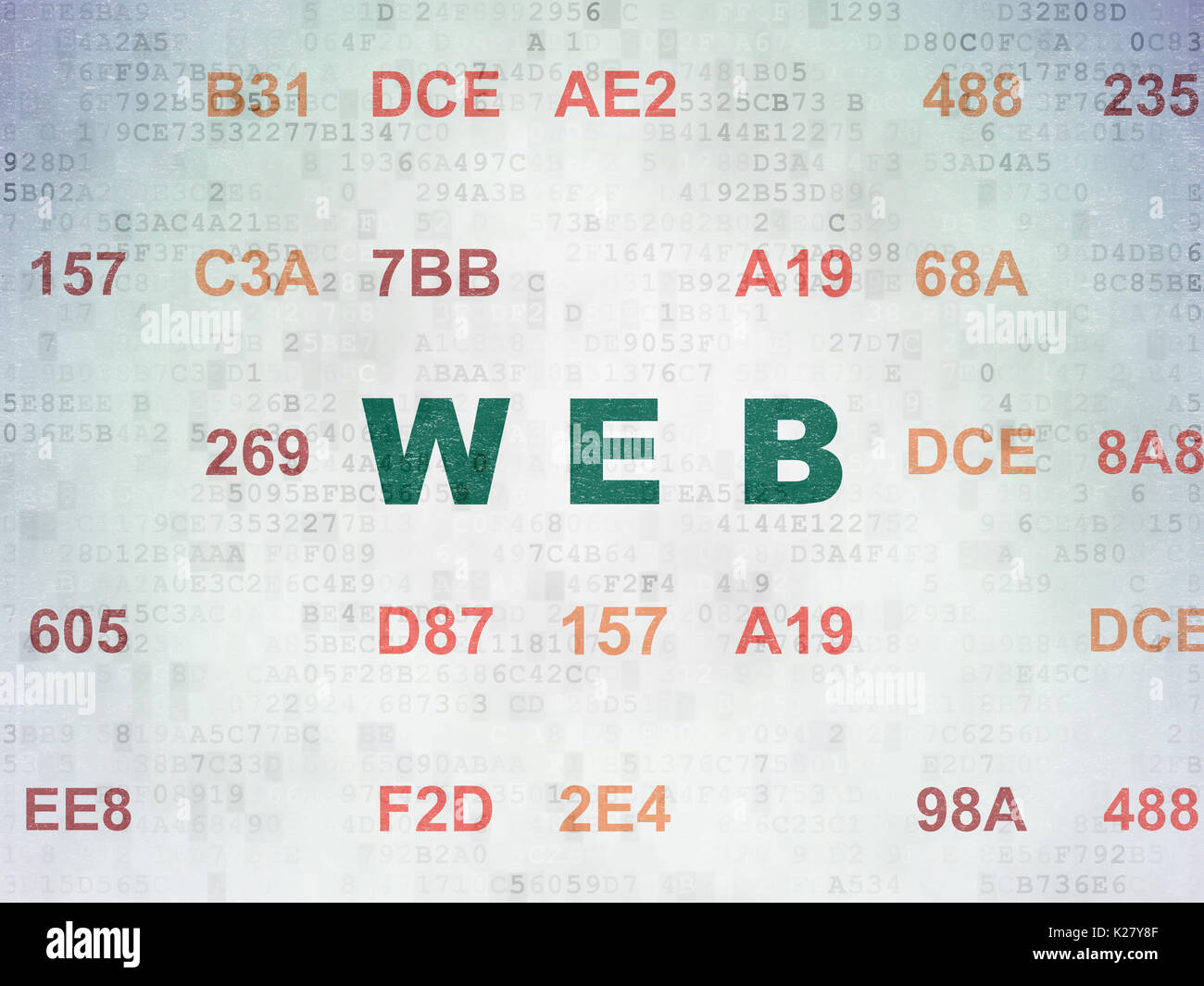 Web development concept: Web on Digital Data Paper background Stock Photo - Alamy