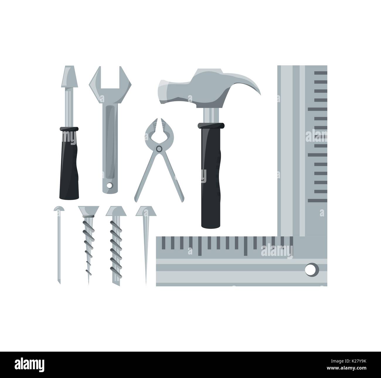 set equipment tool and repair service vector illustration Stock Vector ...