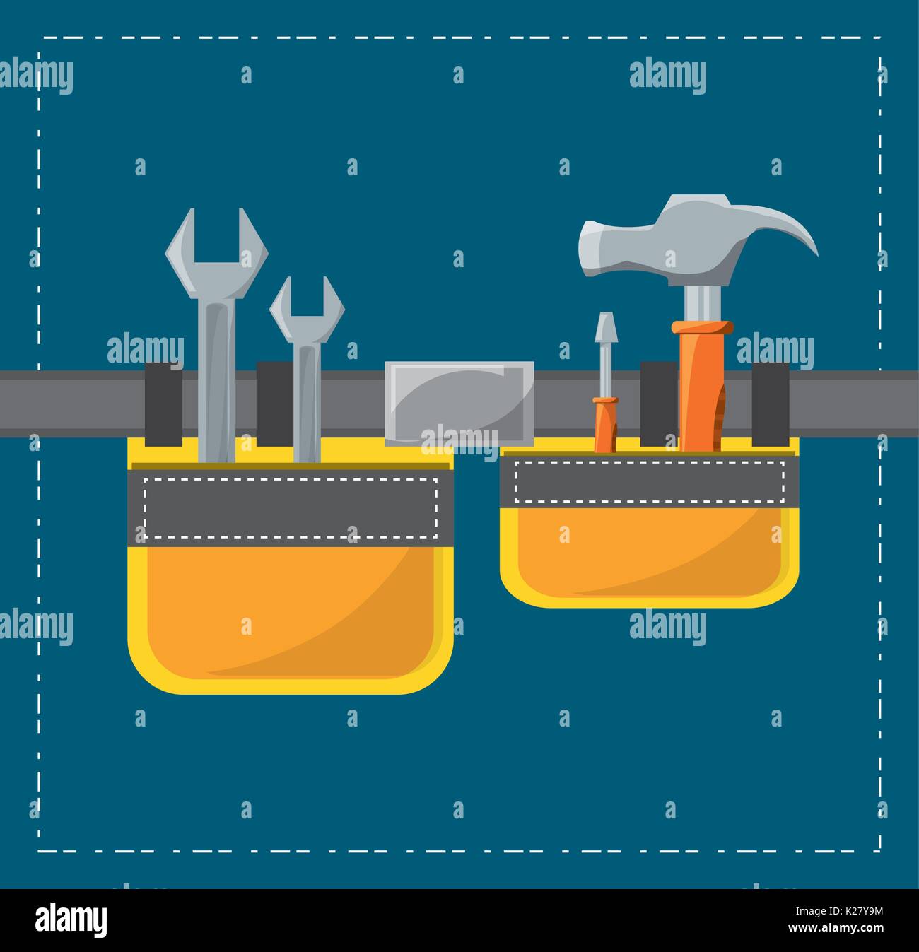 equipment tool and mechanic repair service vector illustration Stock ...