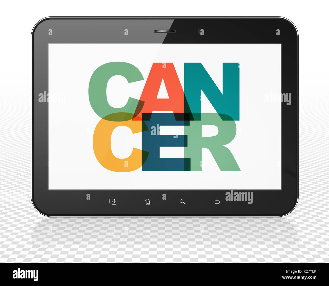 Medicine concept: Tablet Pc Computer with Cancer on display Stock Photo ...