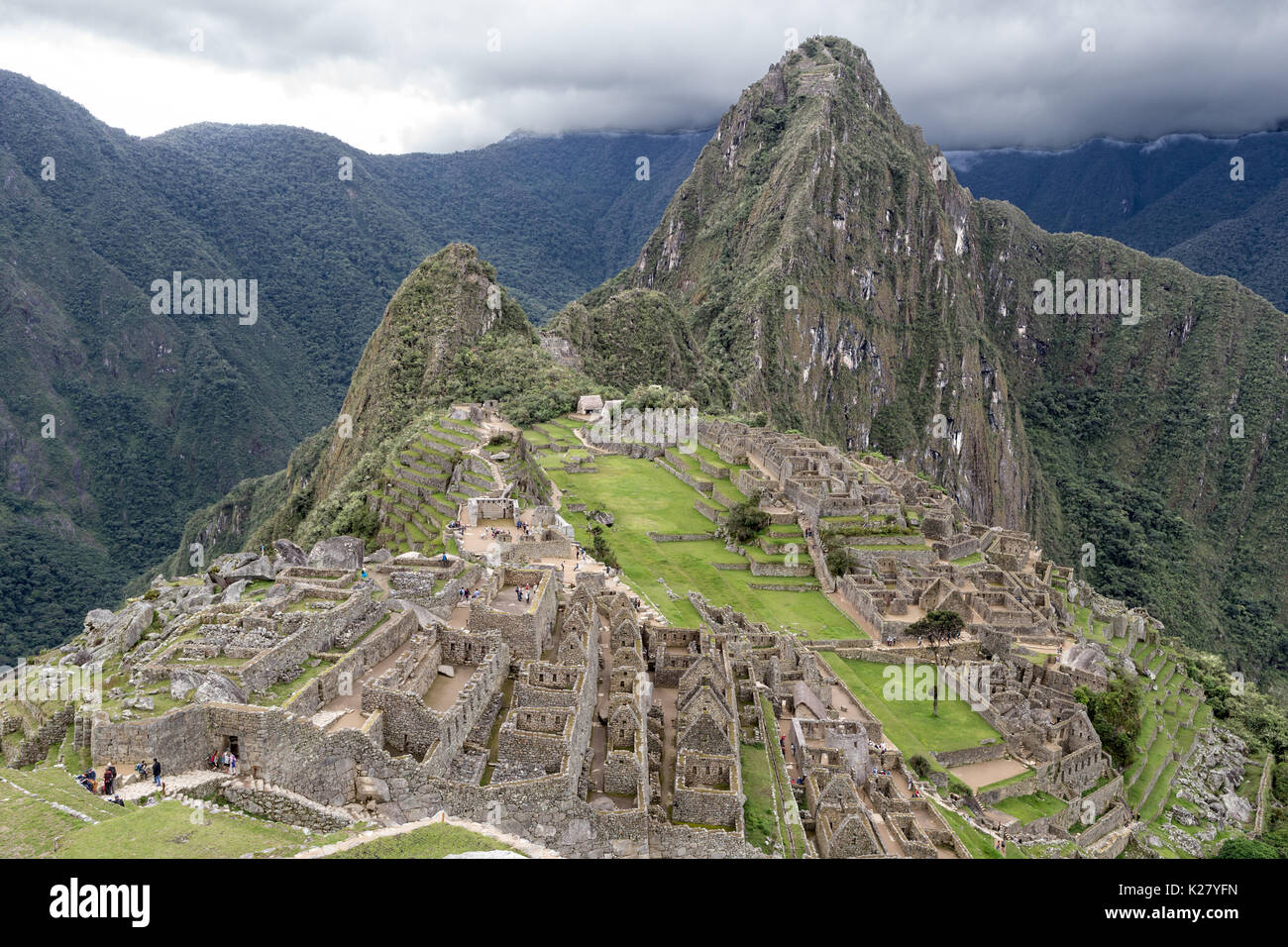 Huayna Picchu (mountain) with Machu Picchu Peru Stock Photo - Alamy