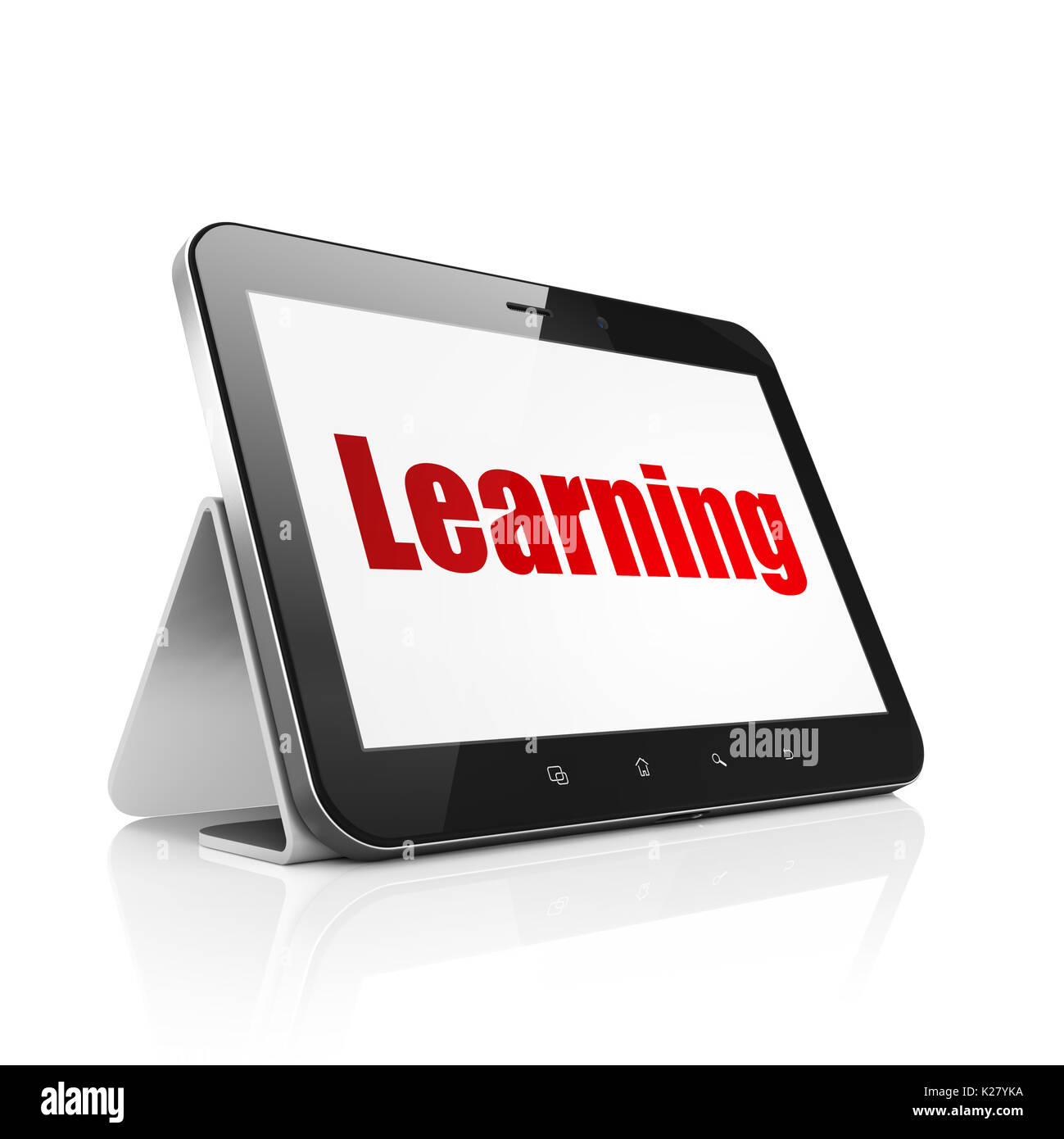 Education concept: Tablet Computer with Learning on display Stock Photo ...