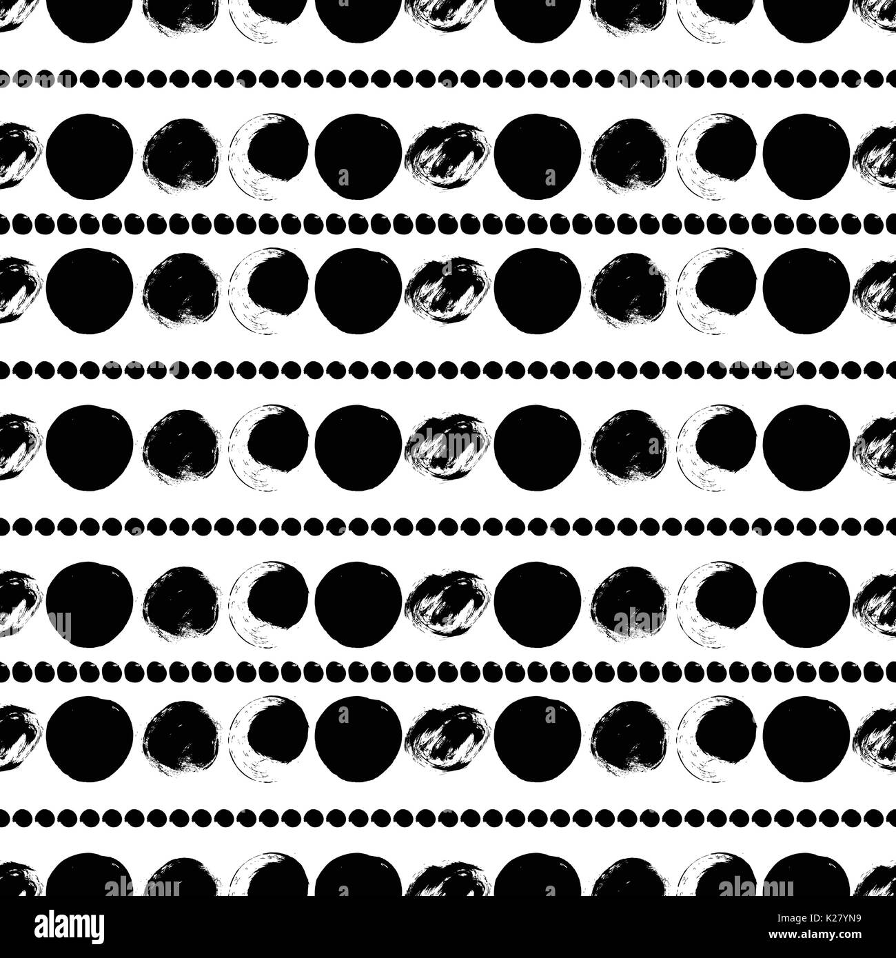 Seamless black and white hand drawn pattern Stock Vector Image & Art ...