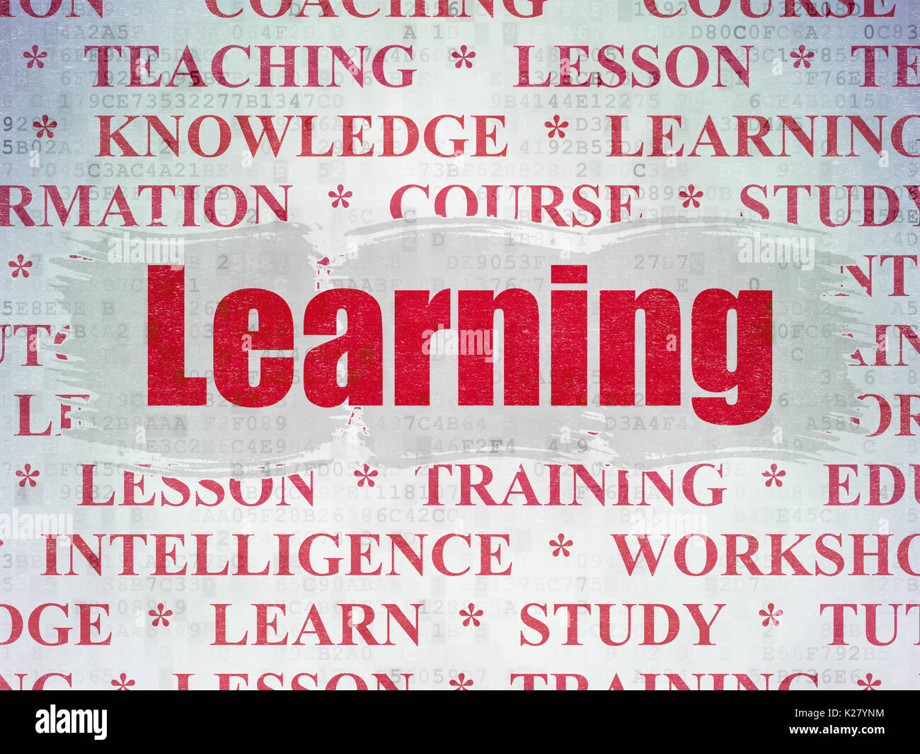 Learning concept: Learning on Digital Data Paper background Stock Photo ...