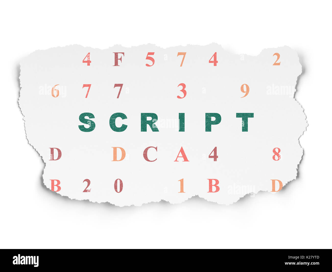 Programming concept: Script on Torn Paper background Stock Photo - Alamy