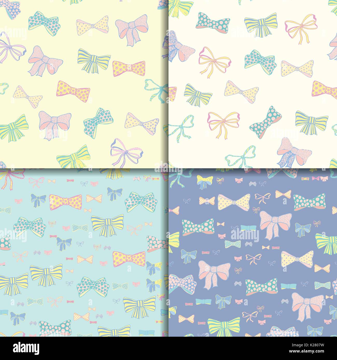 Bow tie set sketch Stock Vector Images - Alamy