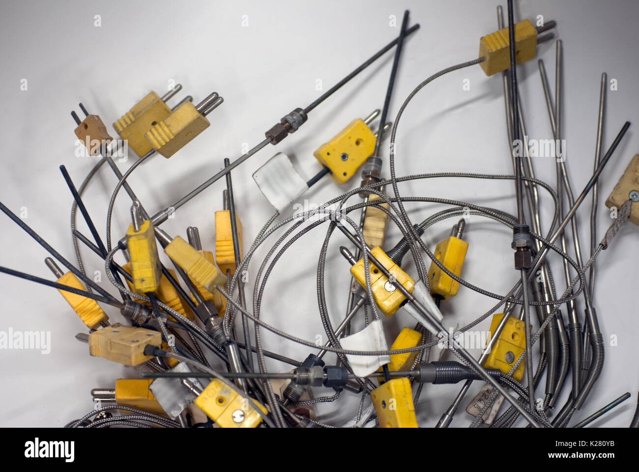 Collection of used thermocouples Stock Photo - Alamy