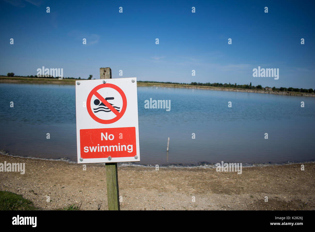 Water supply sign no swimming hi-res stock photography and images - Alamy