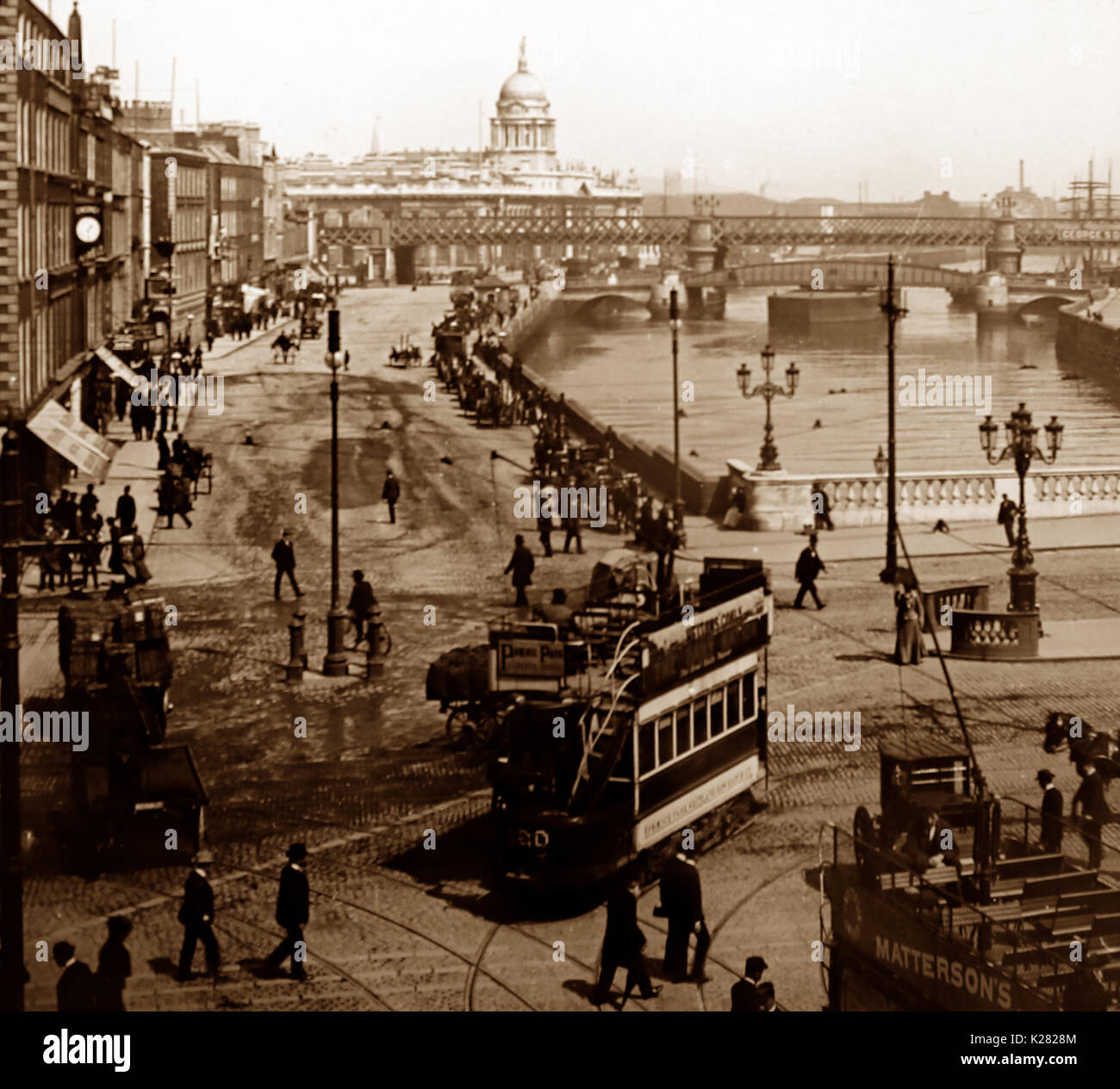Connell Bridge, Dublin, Ireland, early 1900s Stock Photo - Alamy
