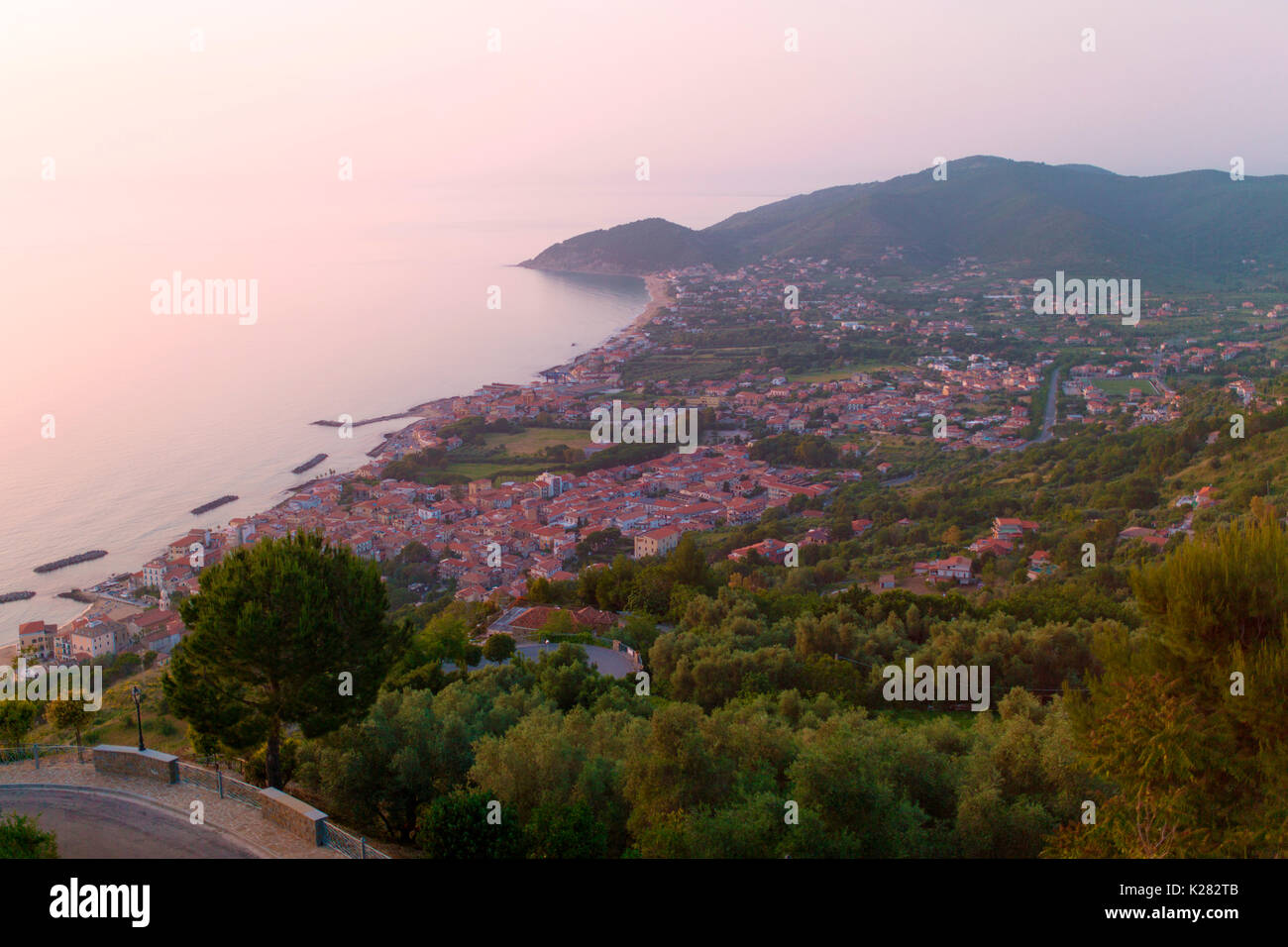 Europe,Italy,Cilento,Salerno district . View of St. Mary of ...