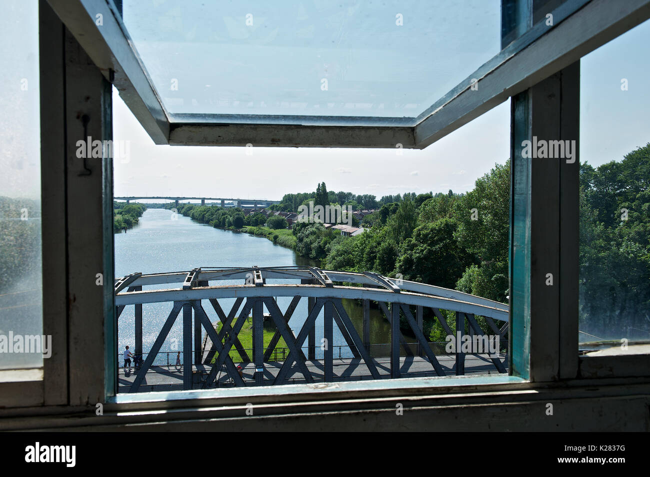 Barton Aqueduct bridge taking the Bridgewater Canal over the Manchester ...