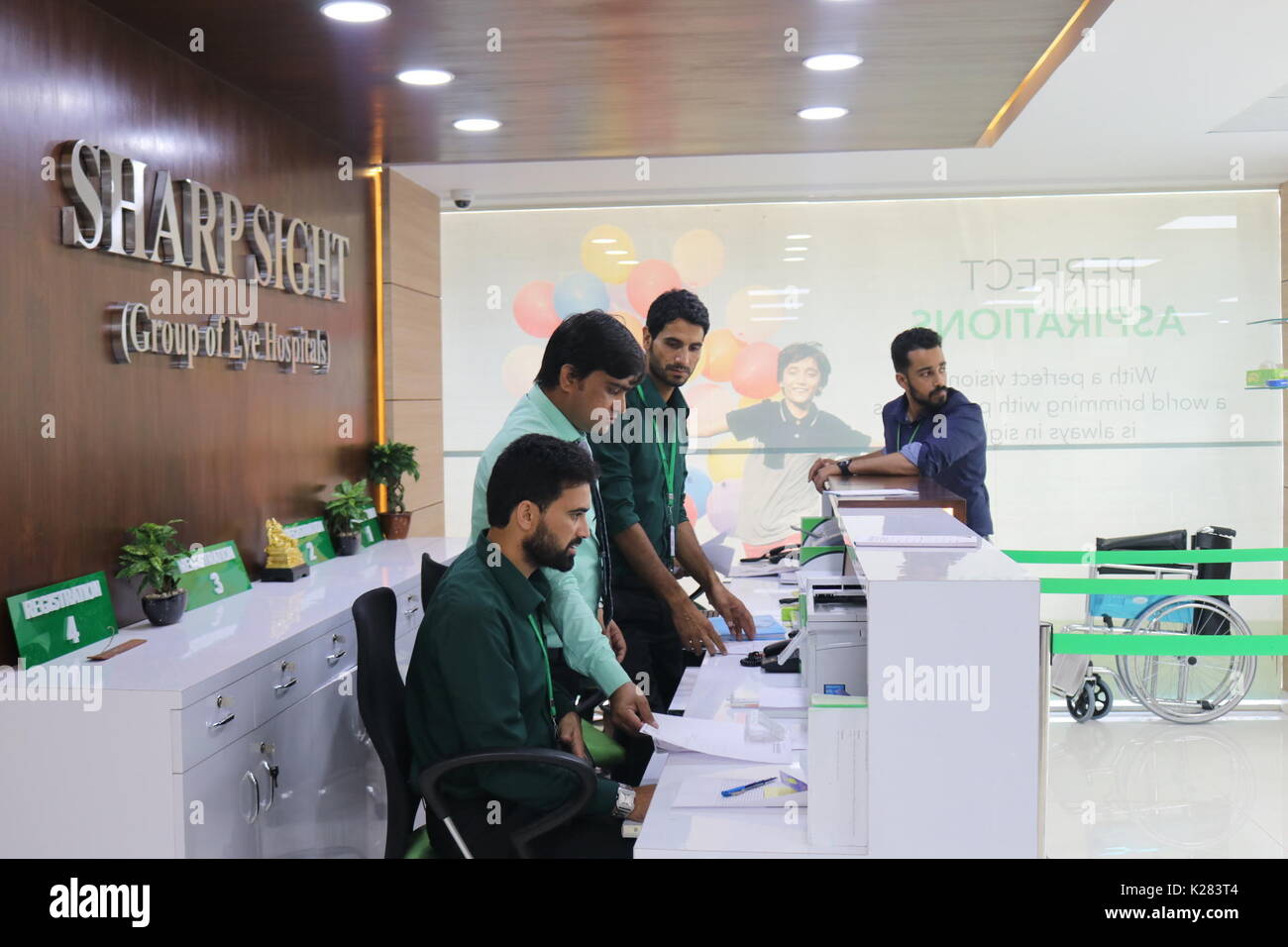 Srinagar, India. 28th Aug, 2017. Sharp sight (Group of Eye Hospital ...