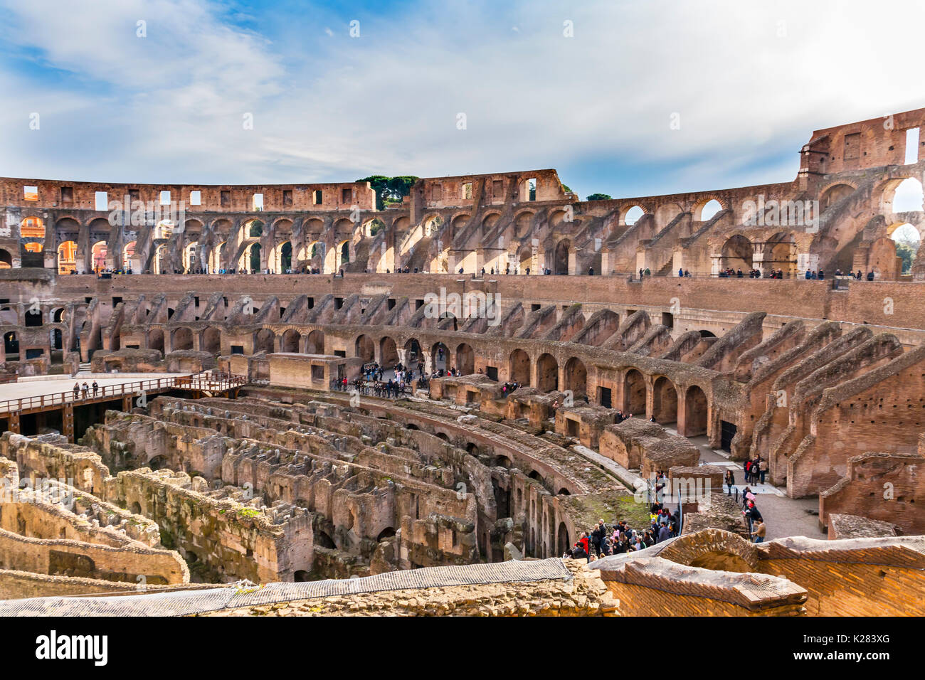 Colosseum Rome Italy. Built by Emperors Vespasian and Titus in 80 AD ...