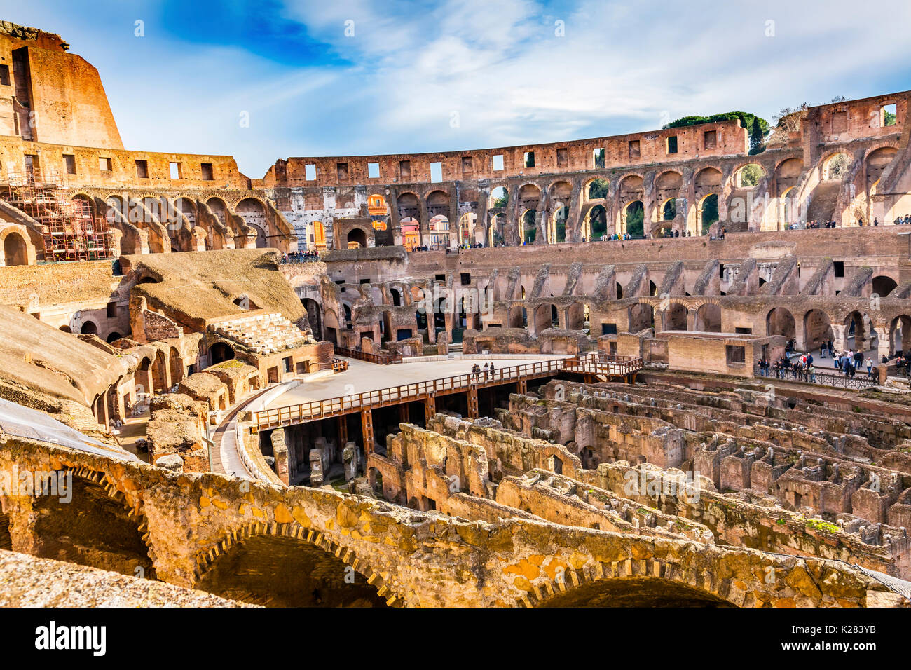 Colosseum Rome Italy. Built by Emperors Vespasian and Titus in 80 AD ...