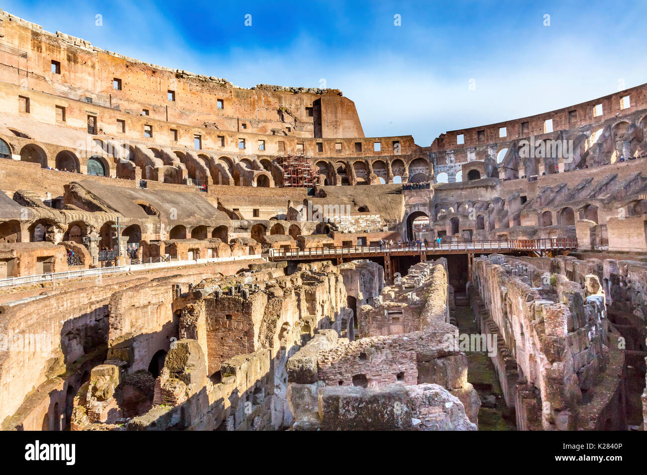 Colosseum Rome Italy. Built by Emperors Vespasian and Titus in 80 AD ...