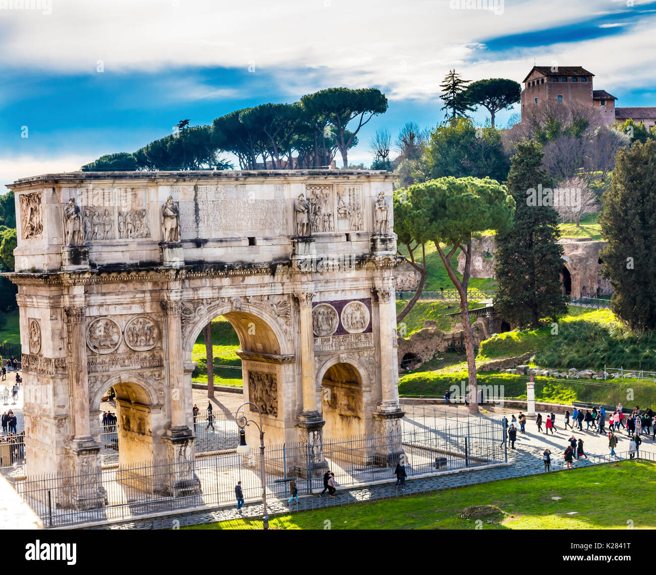 Arch of Constantine Rome Italy Arch built in 315 AD to celebrate ...