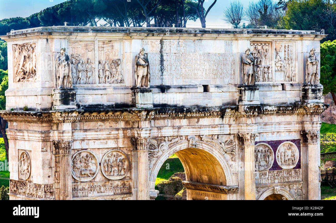 Arch of Constantine Rome Italy Arch built in 315 AD to celebrate ...