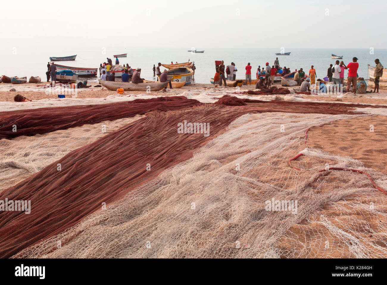 Africa,Malawi,Salima district. Fish Market at Lake Malawi Stock Photo ...