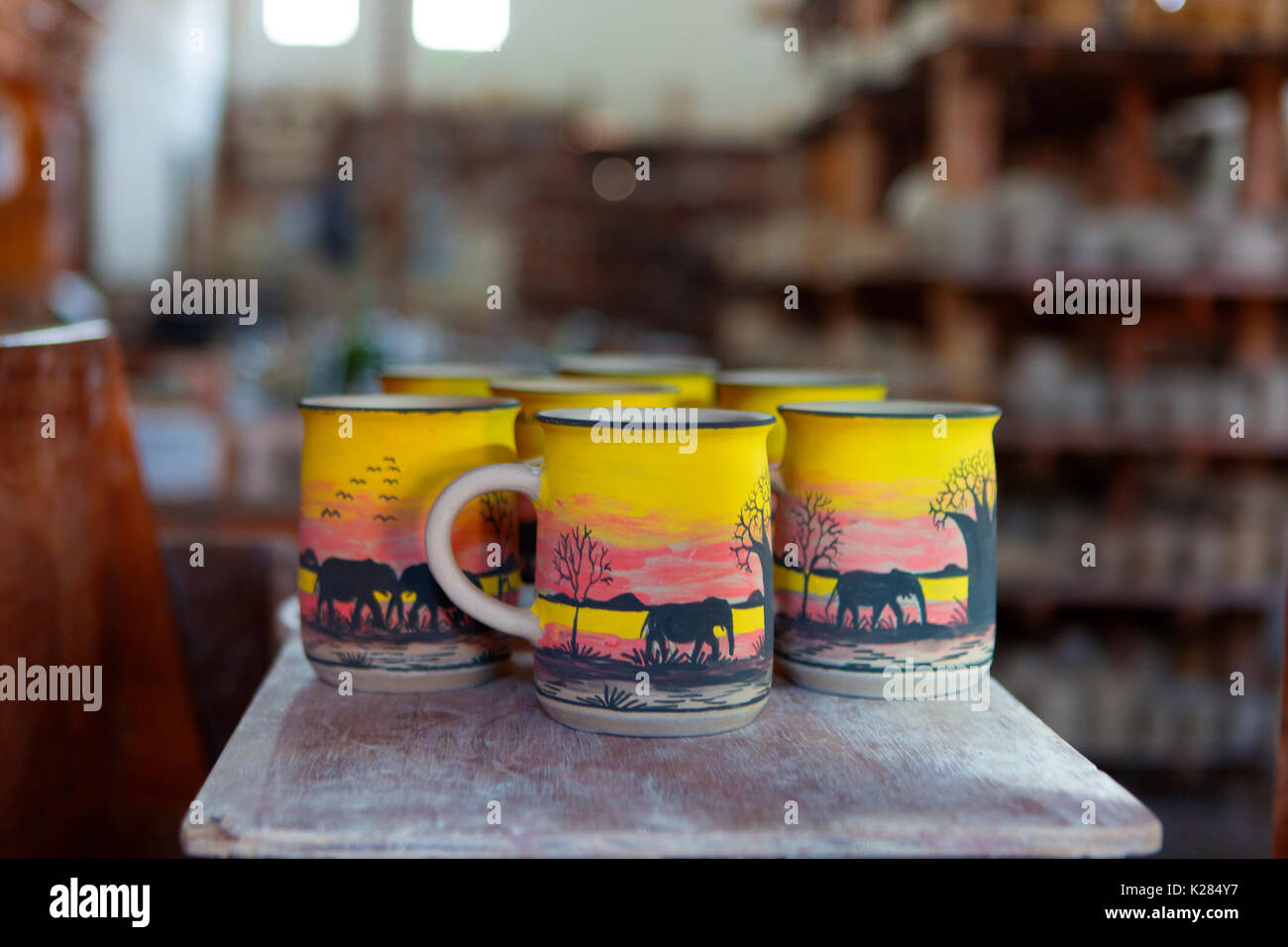 Africa,Malawi,Lilongwe district, Dedza pottery. Pottery industry Stock ...