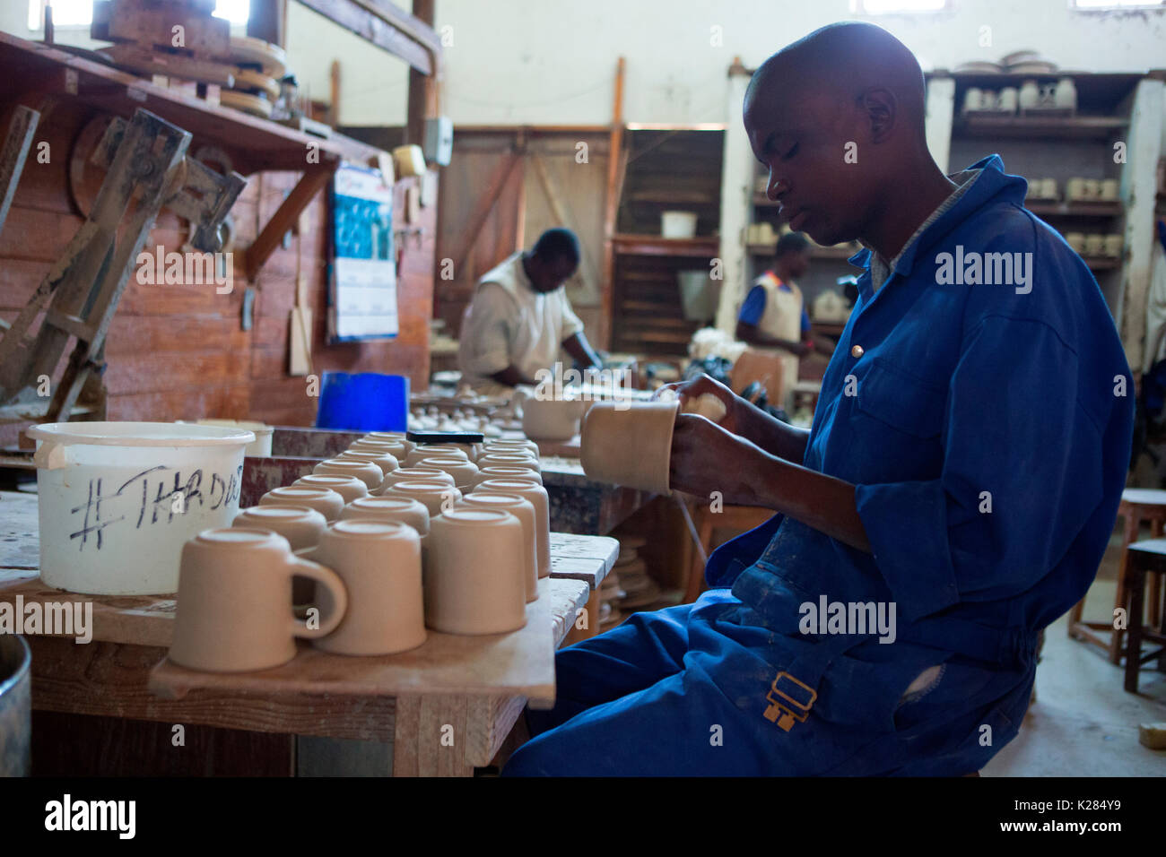 Africa,Malawi,Lilongwe district, Dedza pottery. Pottery industry Stock ...