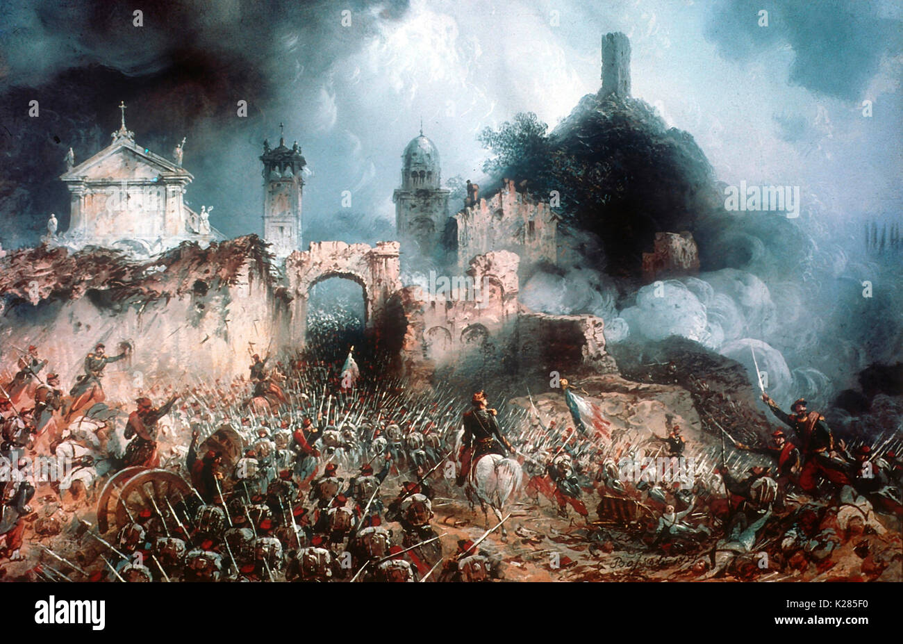 Battle of Solferino - Italy Carlo Bossoli 1859 Stock Photo - Alamy