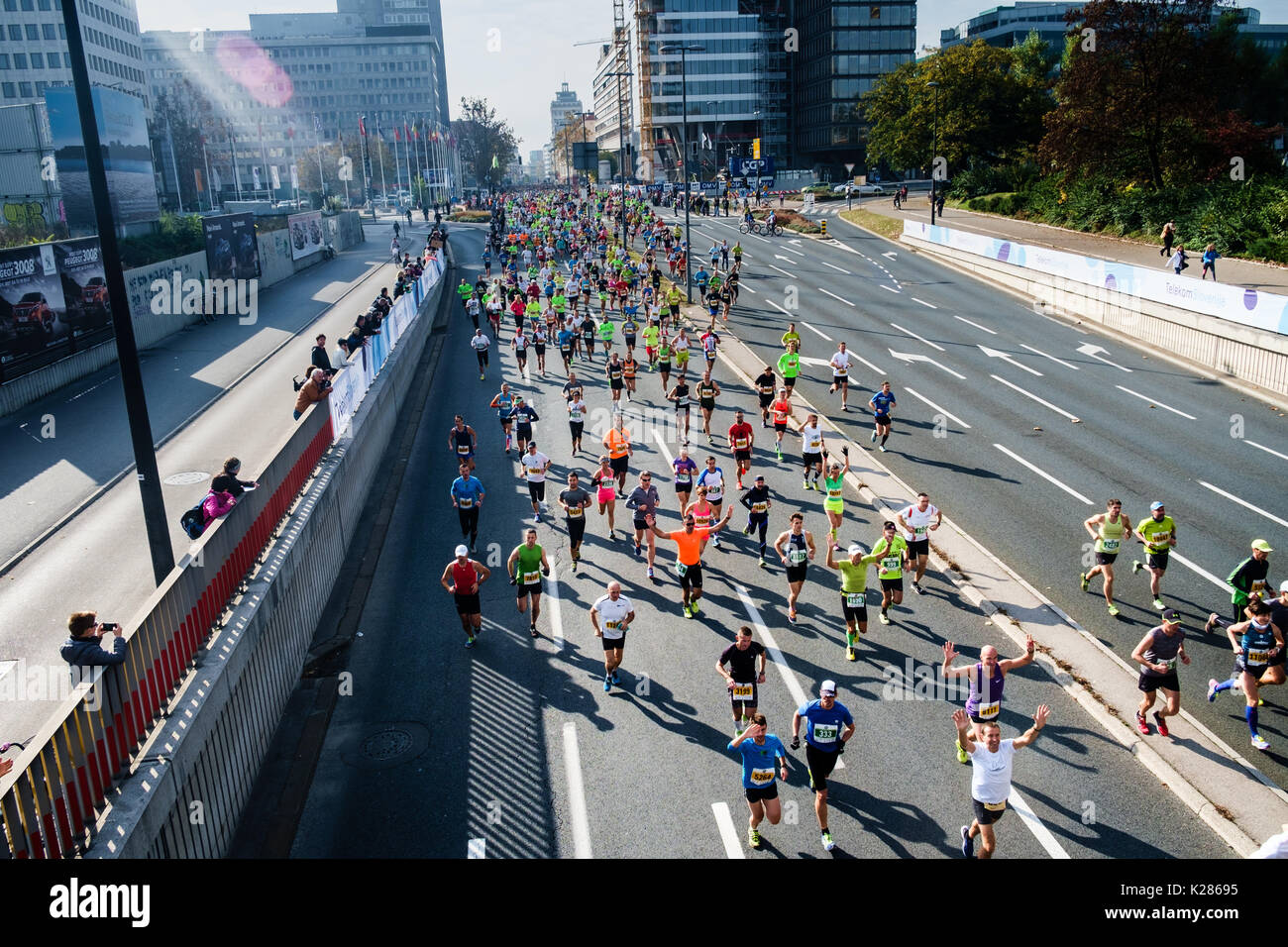 Ljubljana, Slovenia - October 30, 2016: Runners on the 21st edition of ...