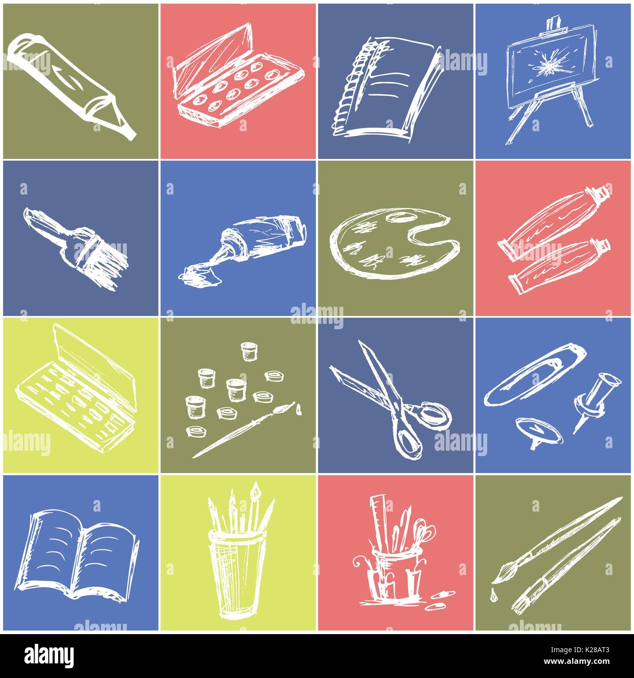 stationery icon, hand drawn ,vector illustration Stock Vector Image ...
