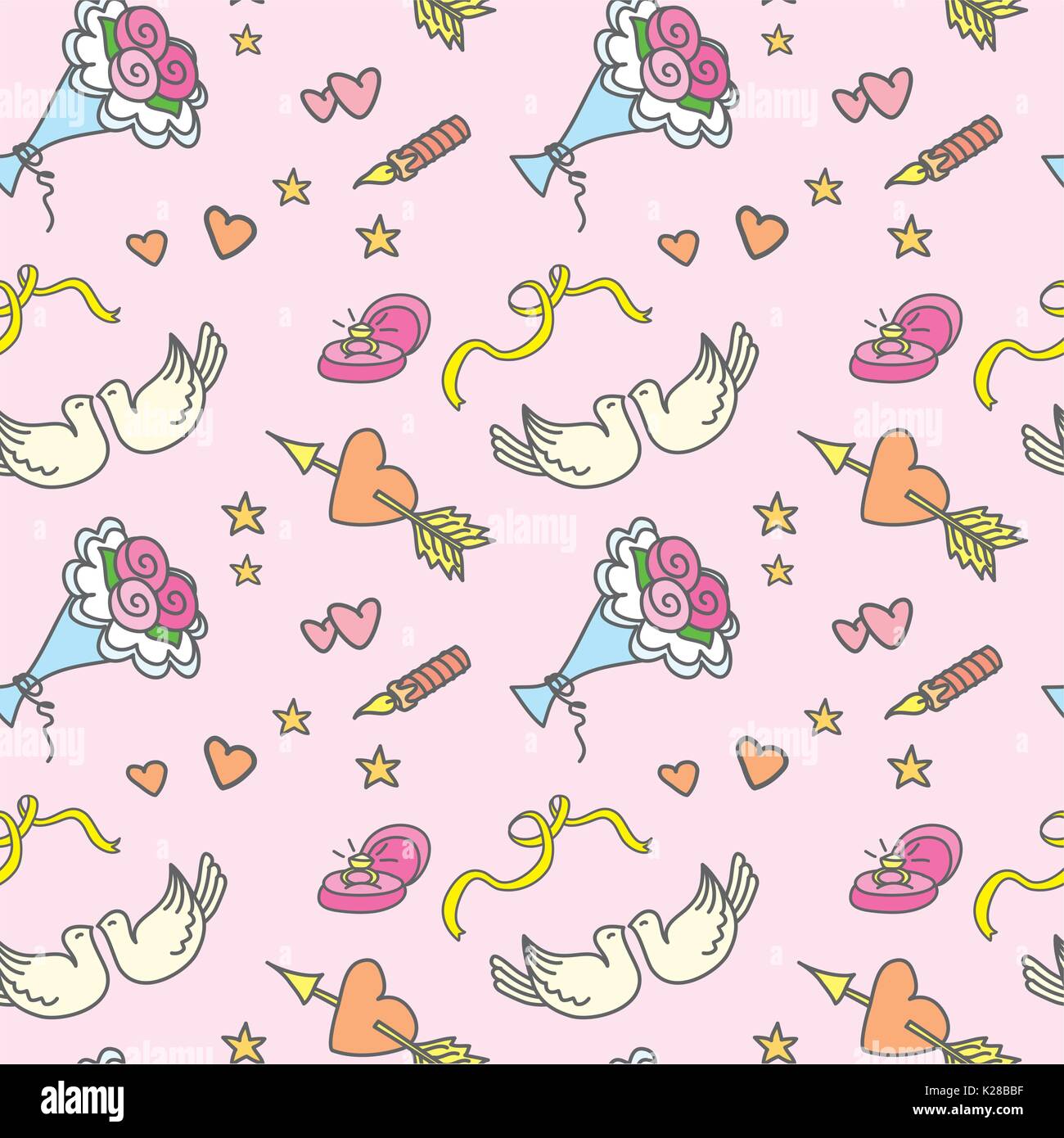 Wedding photo with bridal couple Stock Vector Images - Alamy