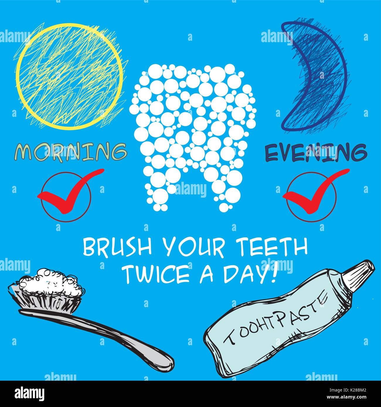 Step By Step Brushing Teeth Poster