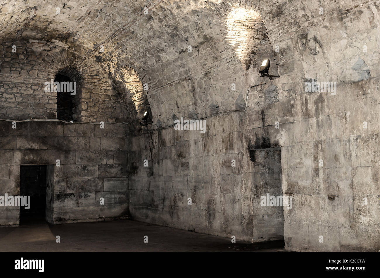 Old abandoned basement in the castle Stock Photo - Alamy
